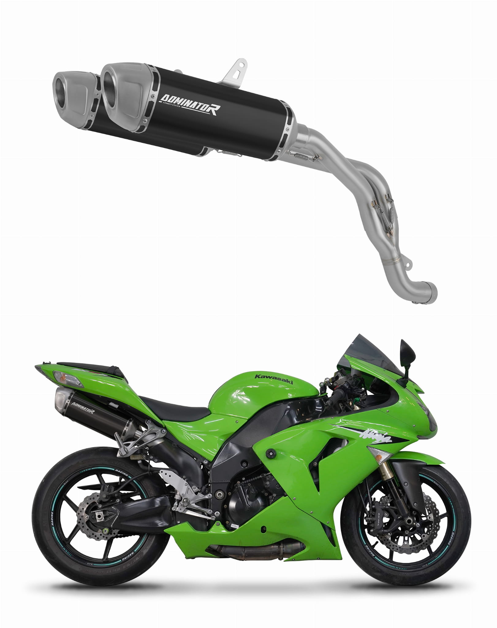 Kawasaki ZX10R 2006 - 2007 Pot d'échappement Silencieux S6 NOIR + dB ...
